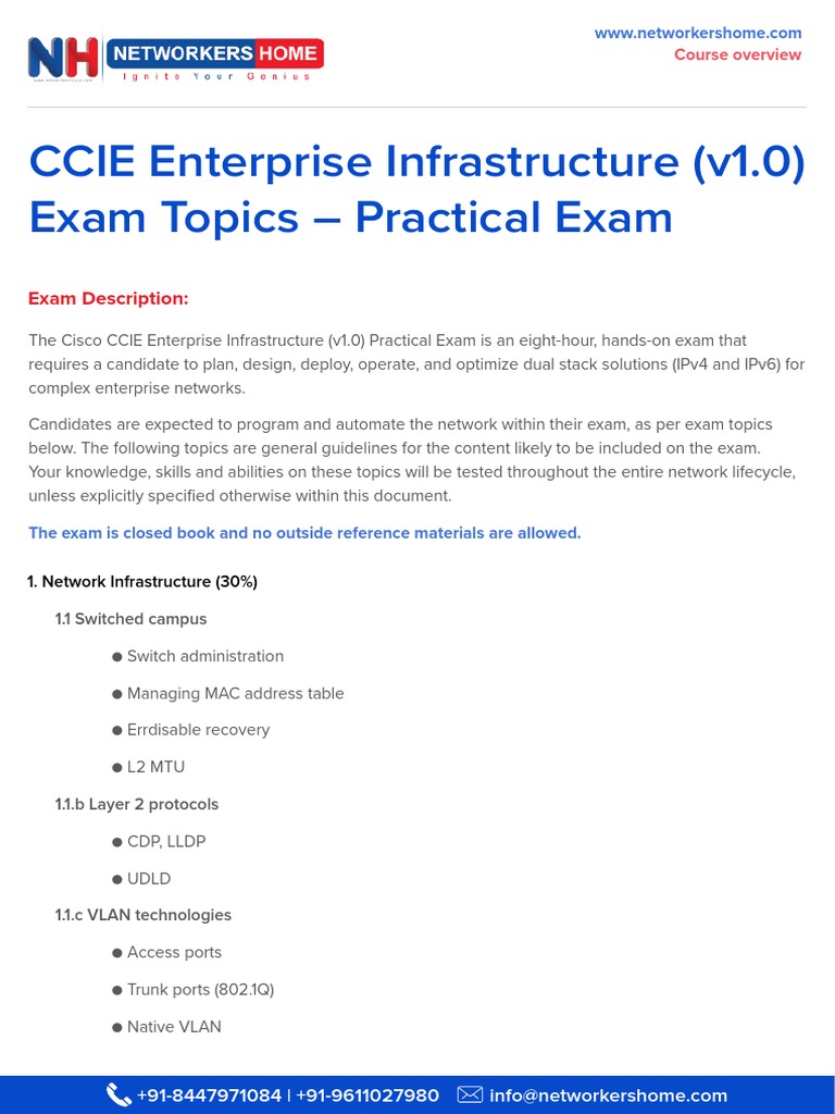 CCIE Enterprise Infrastructure Exam Guide | PDF | Multiprotocol Label ...