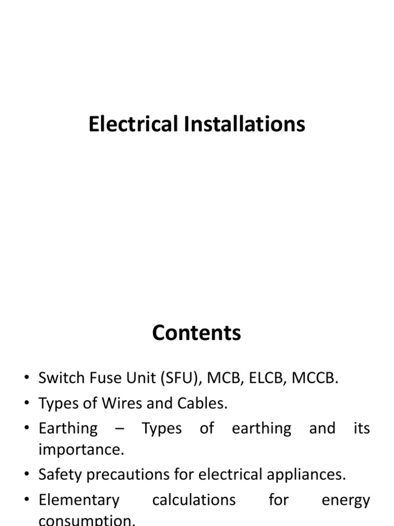 Basics of MCB, MCCB | PDF
