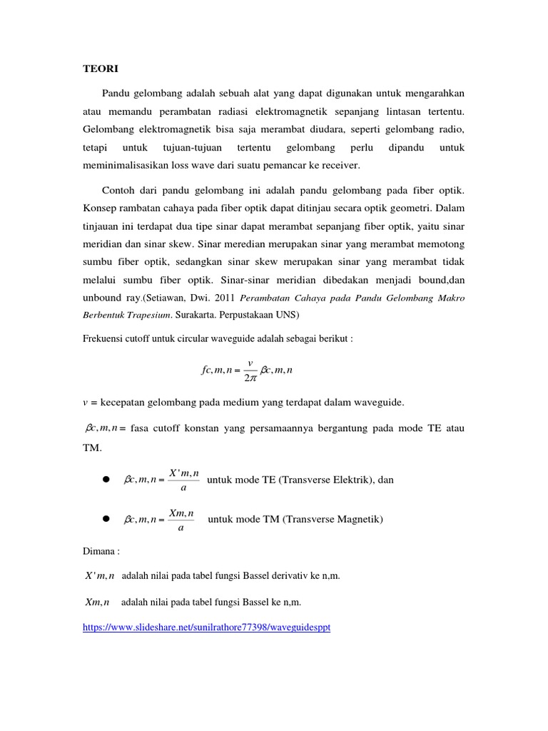 Circular Waveguide | PDF | Metode & Bahan Ajar | Sains & Matematika
