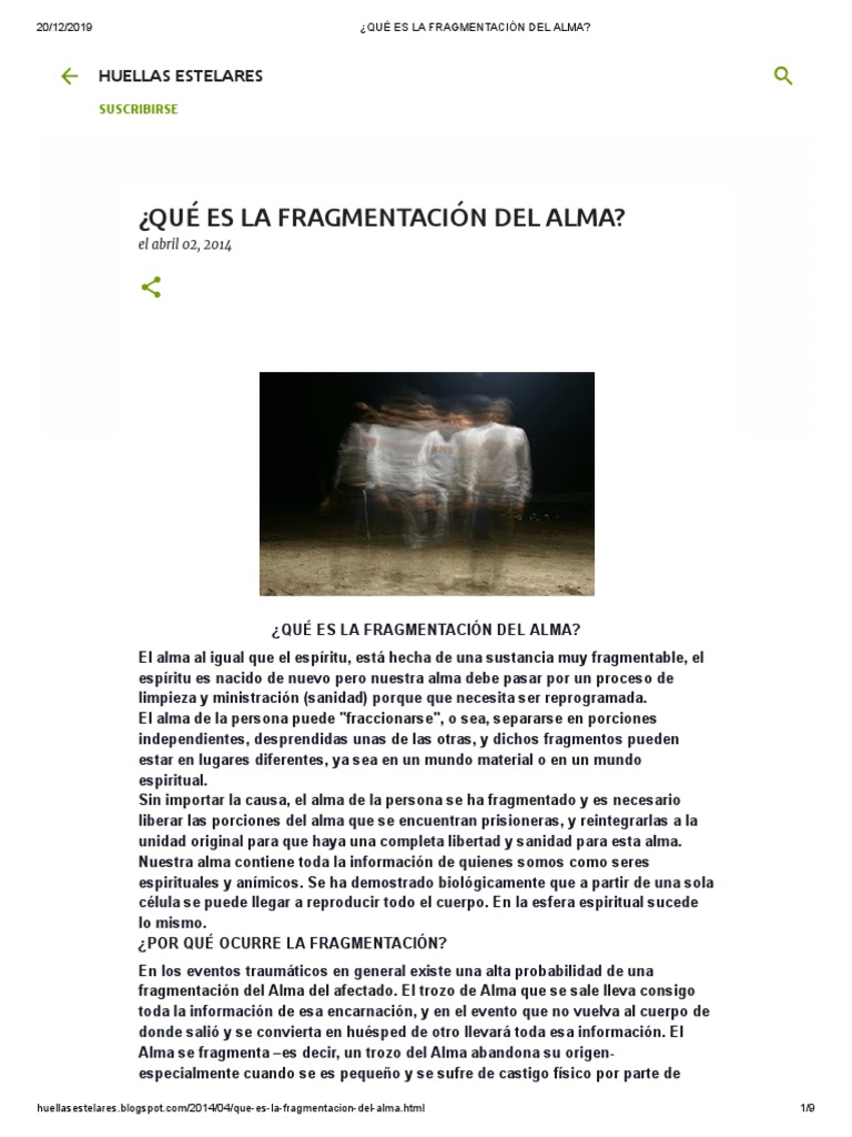 ¿Qué Es La Fragmentación Del Alma | PDF | Trauma psicólogico | Alma