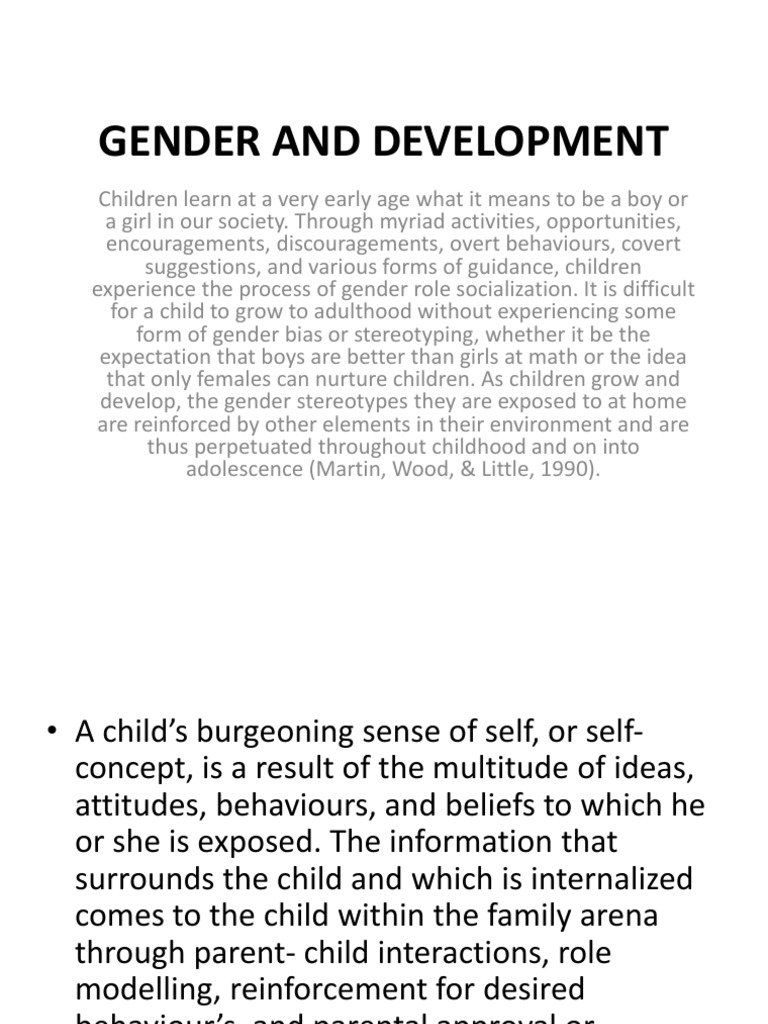 Gender and Development | PDF | Gender Role | Gender Identity