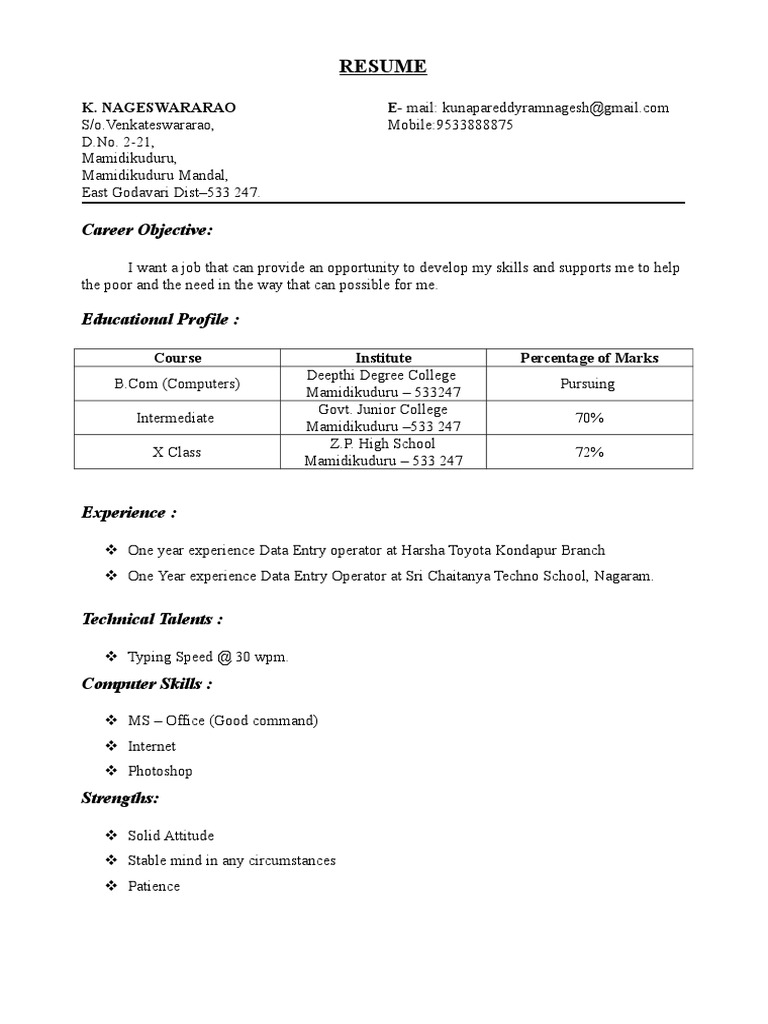 Ram Resume | PDF | Computing