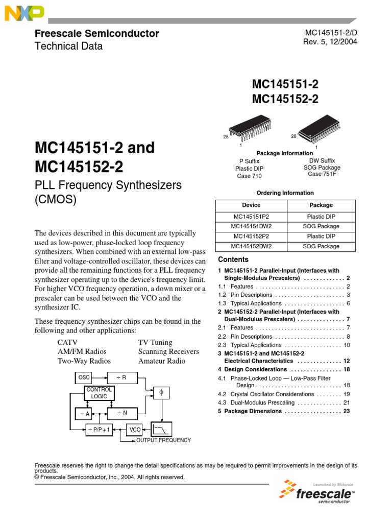 MC145151 2 | PDF | Detector (Radio) | Computer Engineering
