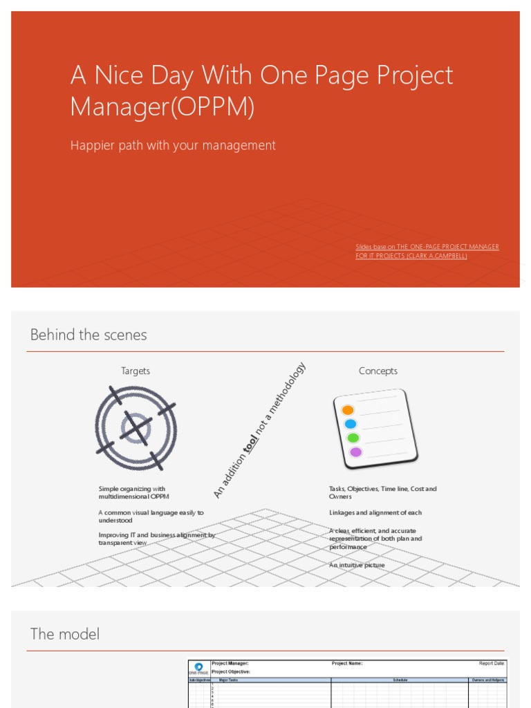 A Nice Day With One Page Project Manager (OPPM-2 | PDF | Cognitive ...