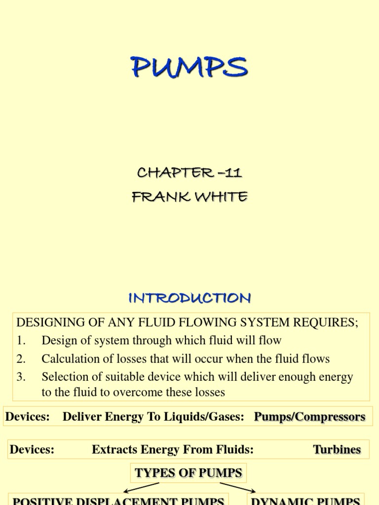 Pumps Chapter 11 | PDF | Pump | Turbine