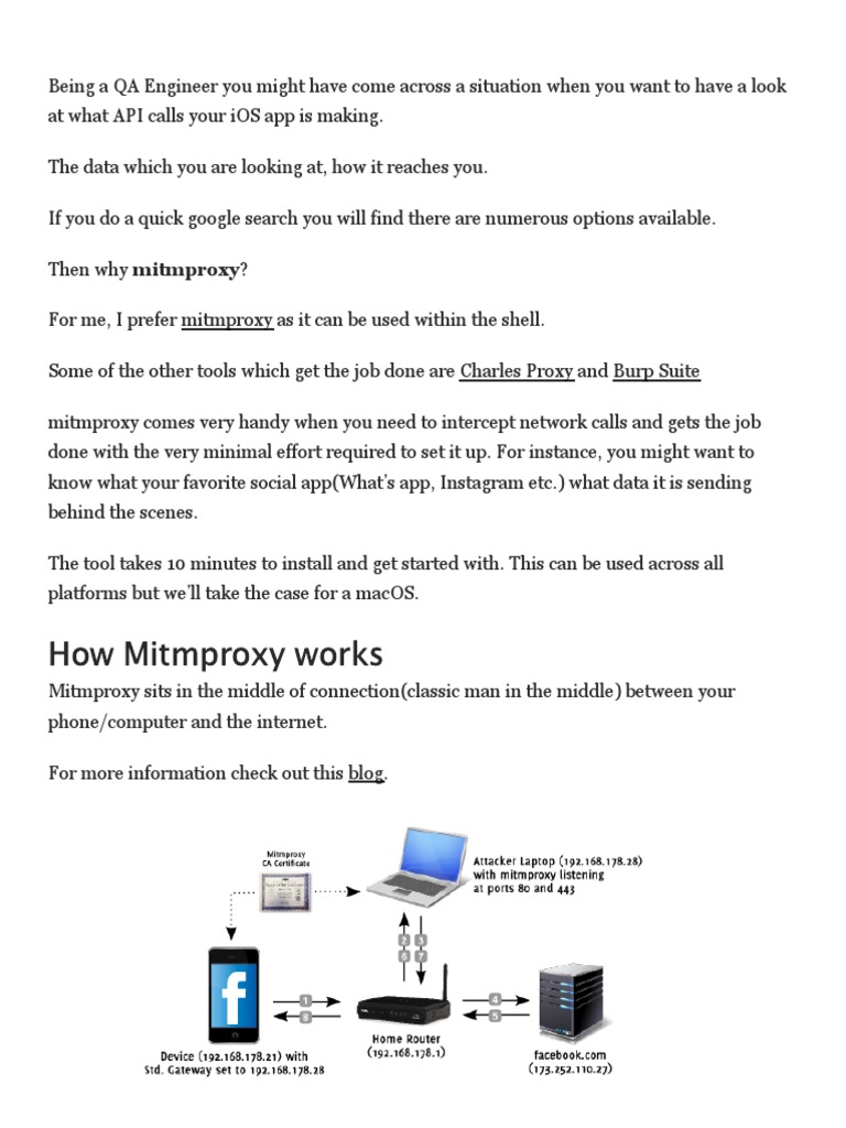 Intercept iOS - Android Network Calls Using Mitmproxy PDF | PDF | Ios | Proxy Server