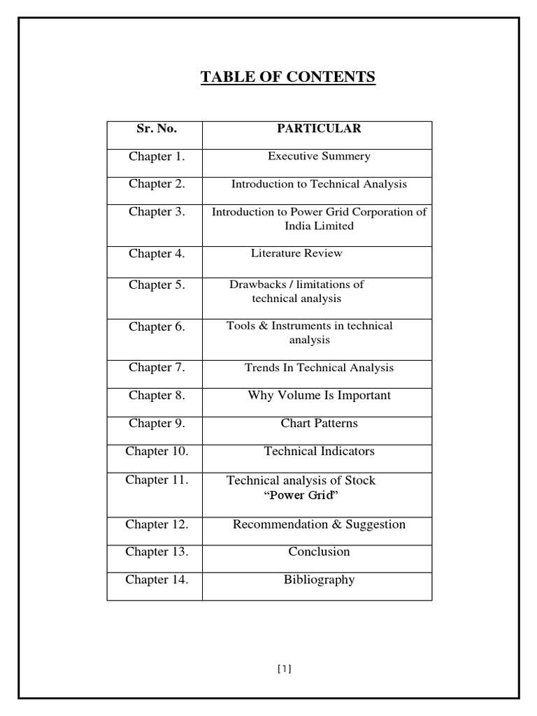 Project Report On Technical Analysis | PDF | Technical Analysis ...