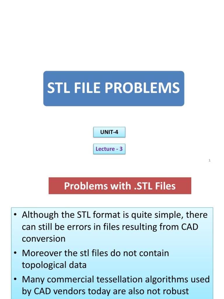 Unit-4-STL File Problems | PDF | Vertex (Geometry) | Line (Geometry)