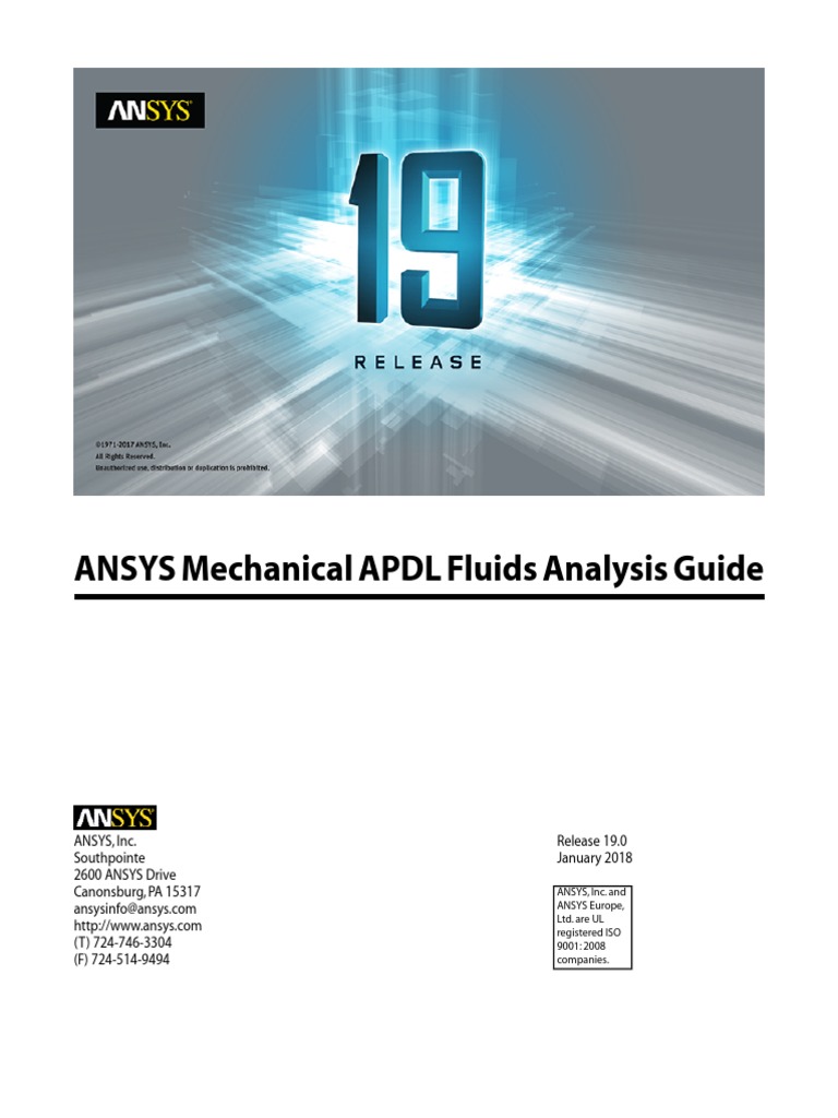 ANSYS Mechanical APDL Fluids Analysis Guide v19.0 | PDF | Fluid Dynamics | Trademark