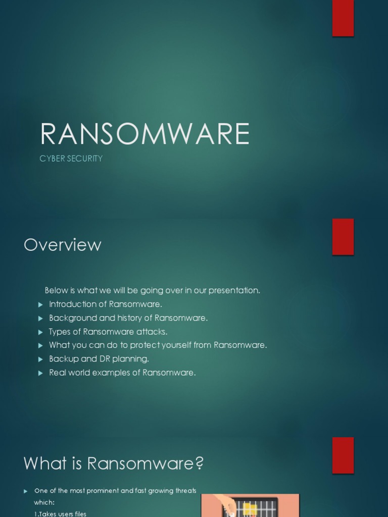 RANSOMWARE PPT | PDF | Ransomware | Malware