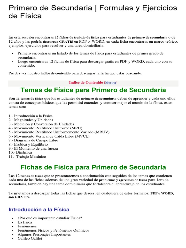 Primero de Secundaria | PDF