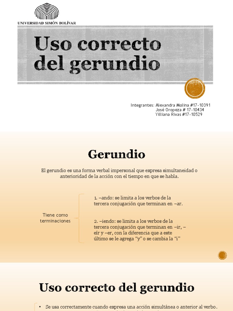 Uso y tipos del gerundio en español | PDF | Verbo | Sintaxis