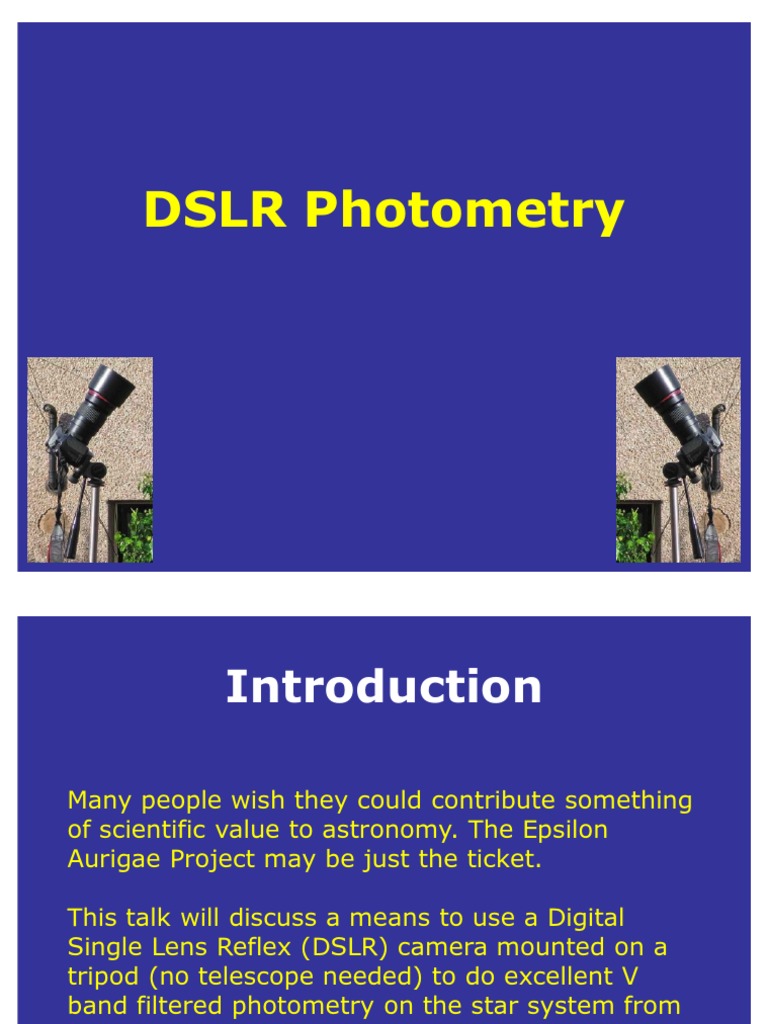 DSLR Photometry | Download Free PDF | Apparent Magnitude | Digital ...