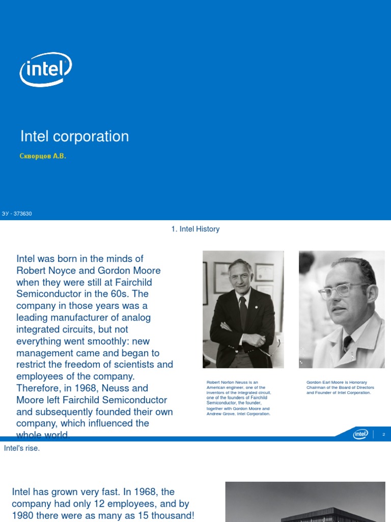 Intel Company | PDF | Intel | Microprocessor