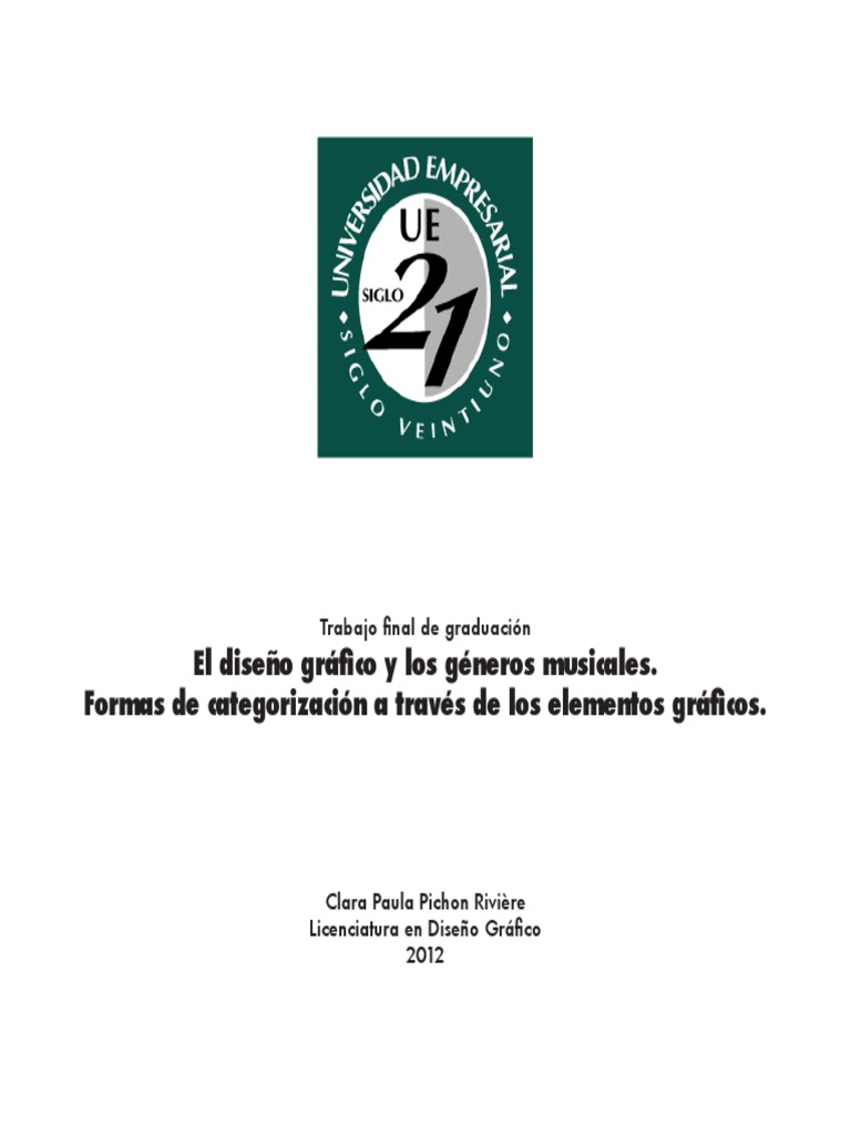 Diseño Gráfico en Portadas Musicales | PDF | Composiciones Musicales ...