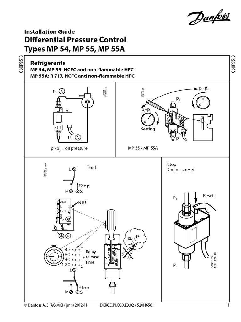 Differential Oil Pressure Danfoss Install Instructions PDF | PDF ...
