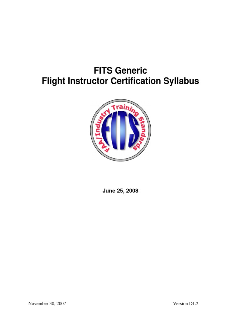 Flight Instructor Certification Syllabus PDF | PDF | Instrument Flight ...