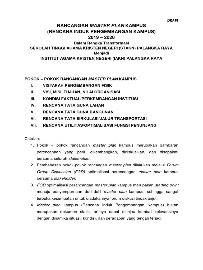 Rancangan Master Plan Kampus | PDF