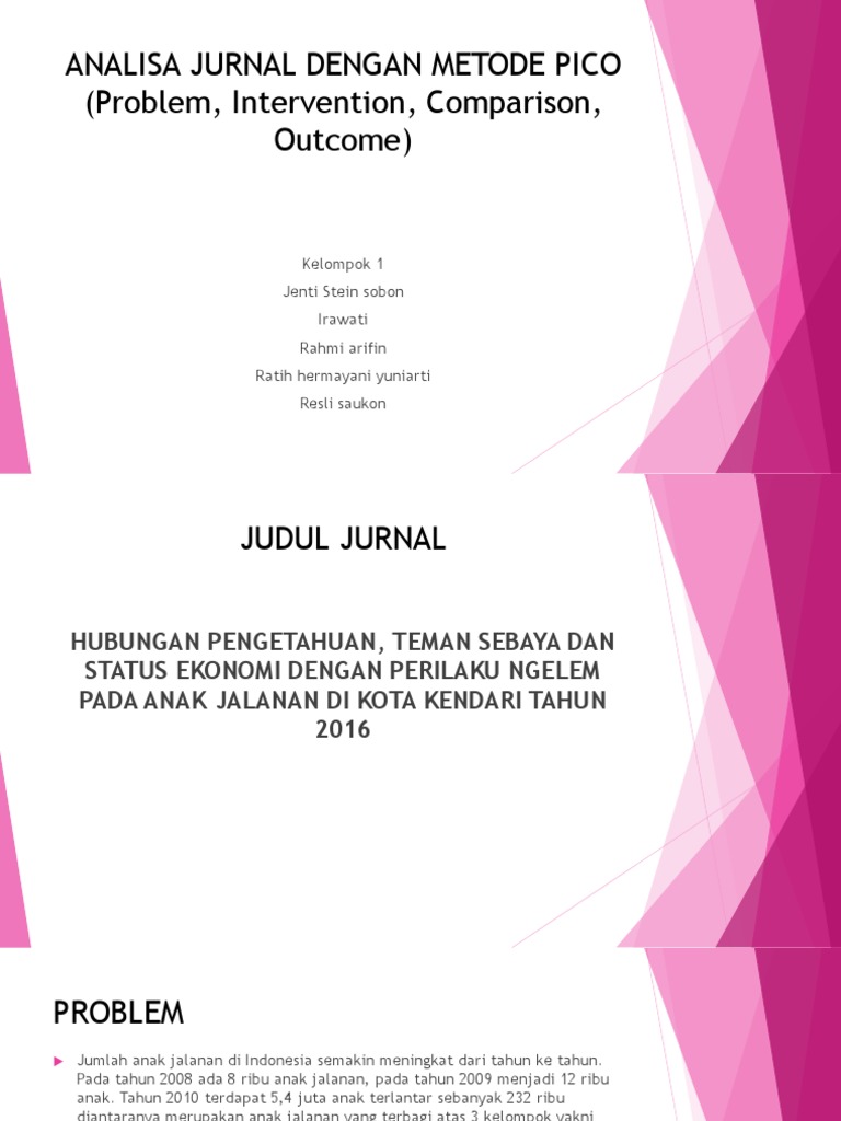ANALISA JURNAL DENGAN METODE PICO (Problem | PDF