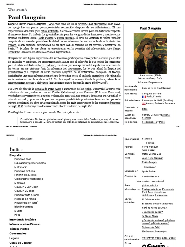 Paul Gauguin | PDF | Paul Gauguin | Vincent Van Gogh