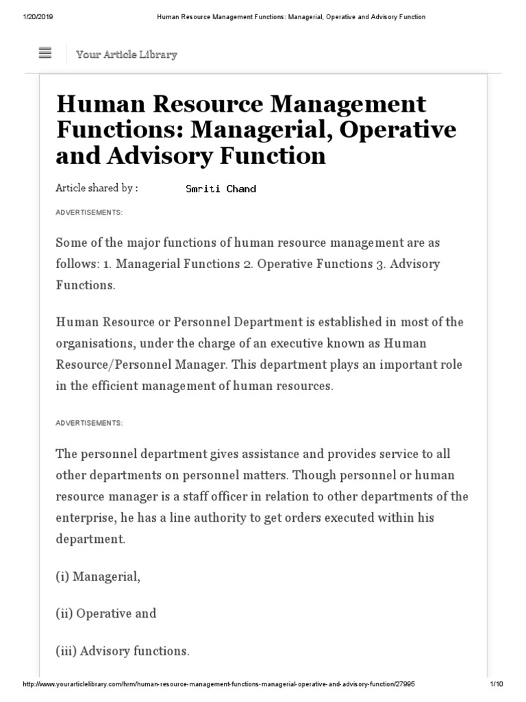 Functions of HRM PDF | PDF | Employment | Human Resources