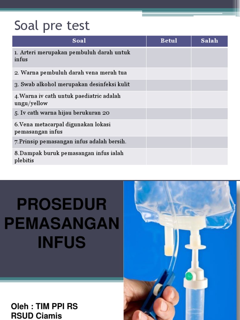 Prosedur Pemasangan Infus | PDF