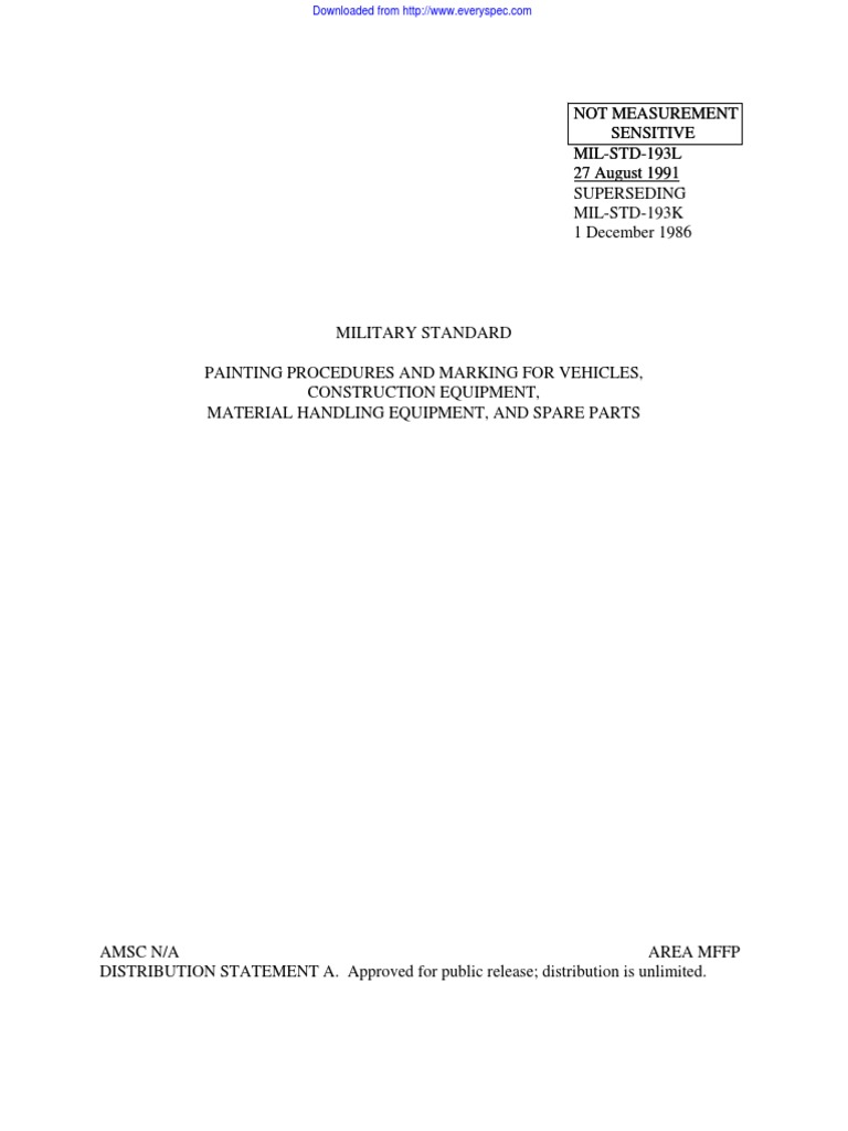 Mil STD 193L | PDF | Corrosion | Paint