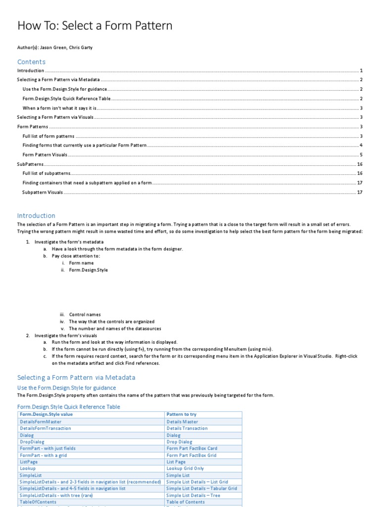 Form Pattern Reference Guide | PDF | Metadata | Hyperlink