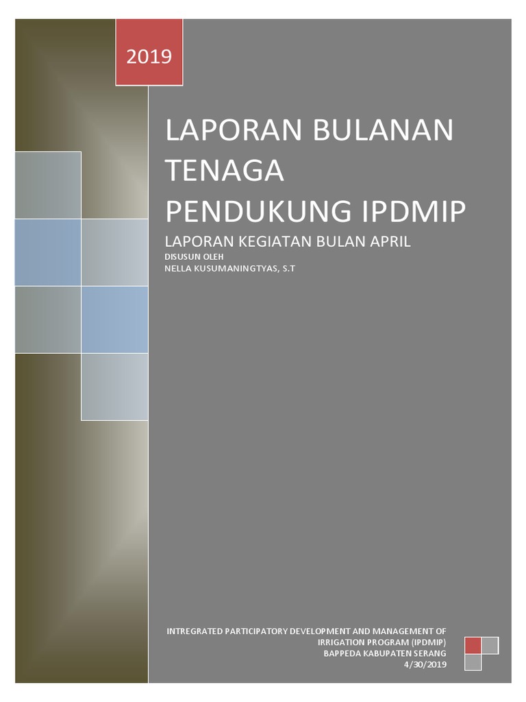 Maret - Laporan Bulanan Tenaga Pendukung Ipdmip - Nella | PDF