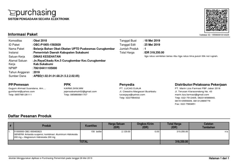 Contoh e Purchasing | PDF