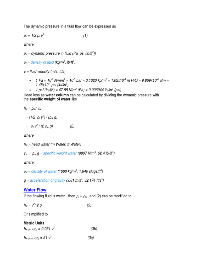 Flow Calculations | PDF