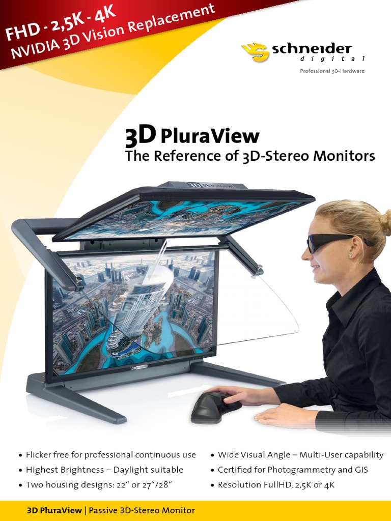 Stereoscopic 3D-Monitor 3dPluraView | PDF | Stereoscopy | Computer Monitor