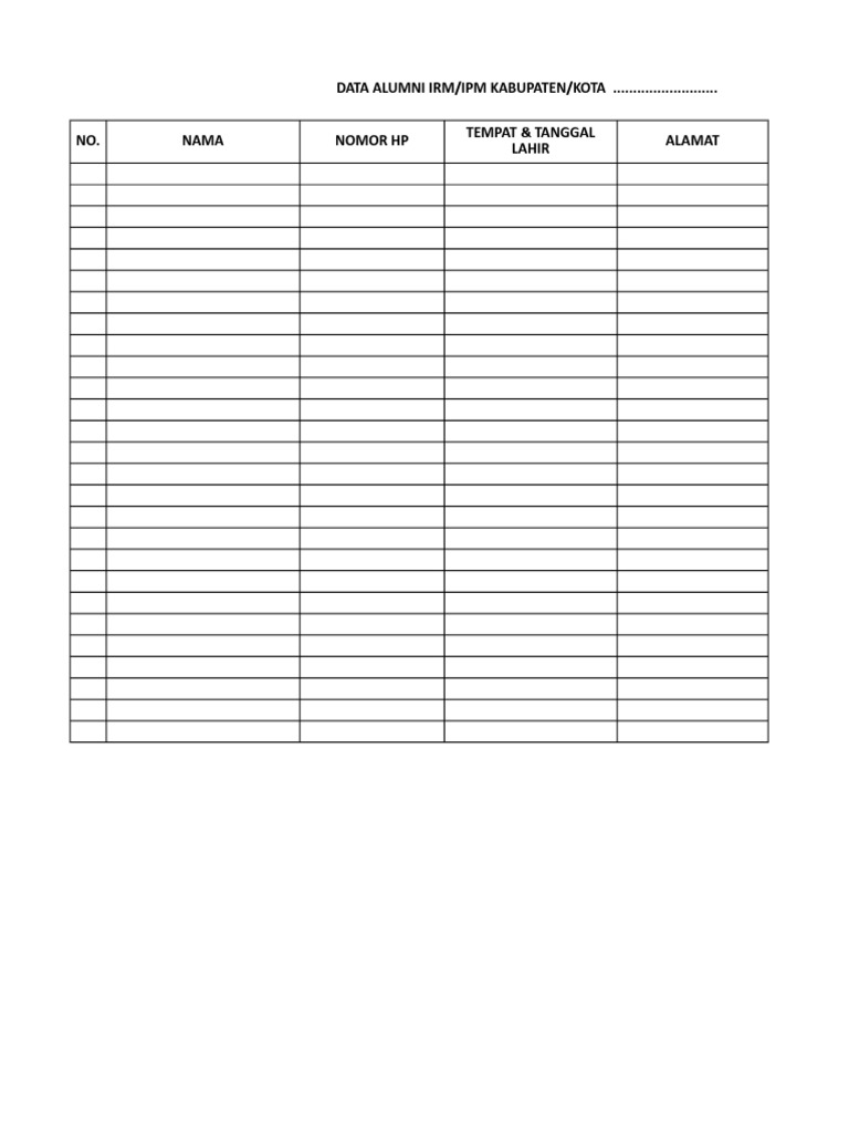 Format Data Alumni | PDF