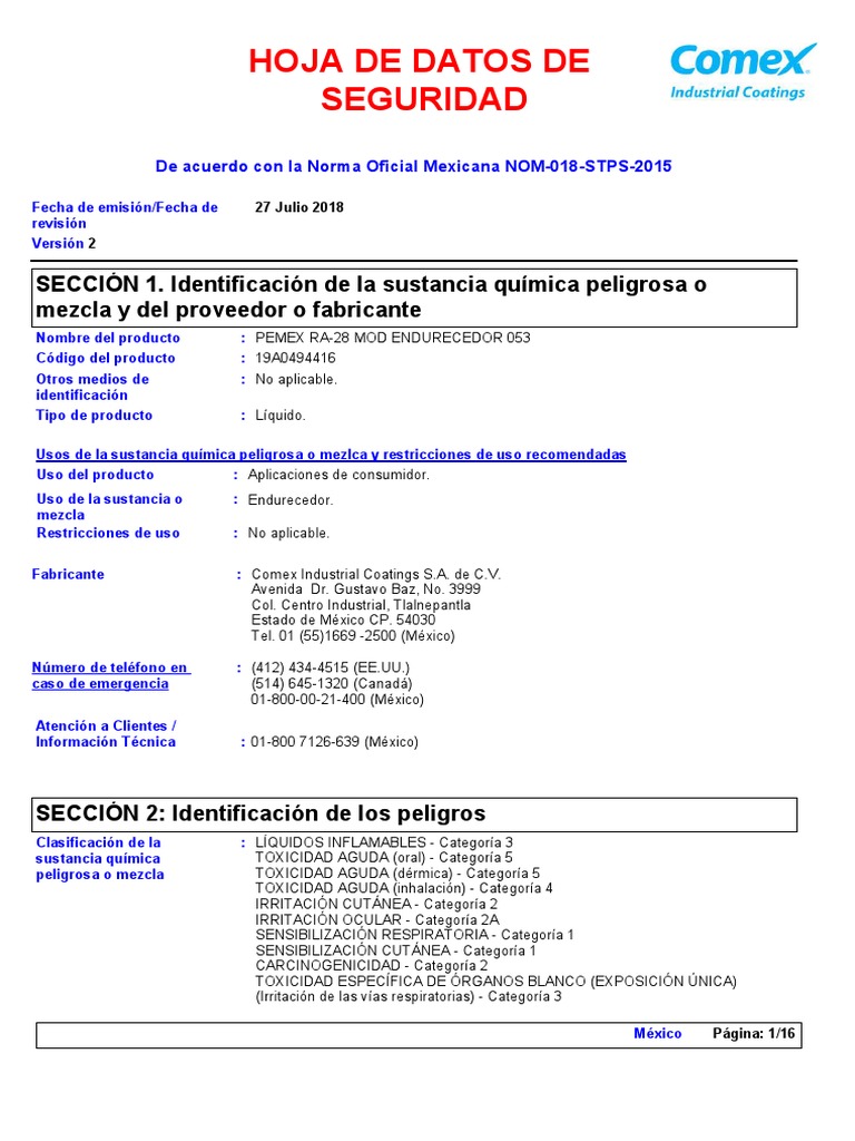 Pemex Ra-28 Mod Endurecedor 053 | PDF | Alergia | Asma