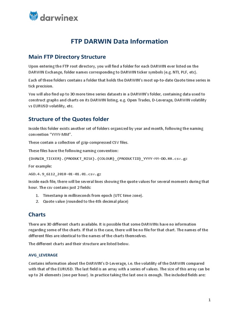 DARWIN FTP Data Structure Guide | PDF | Leverage (Finance) | Time