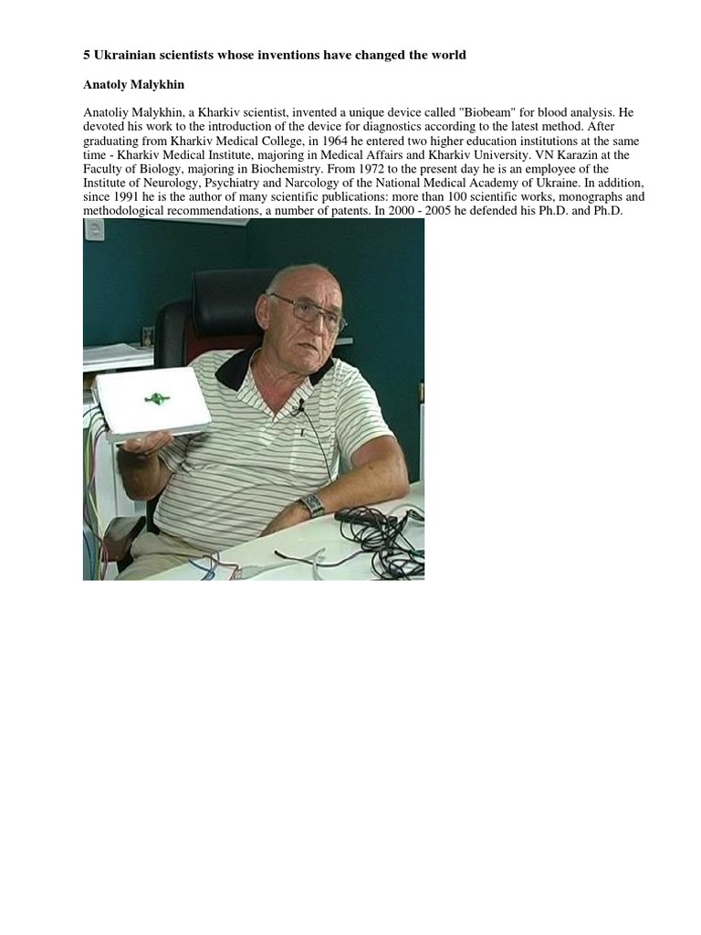 5 Ukrainian Scientists Whose Inventions Have Changed The World | PDF ...