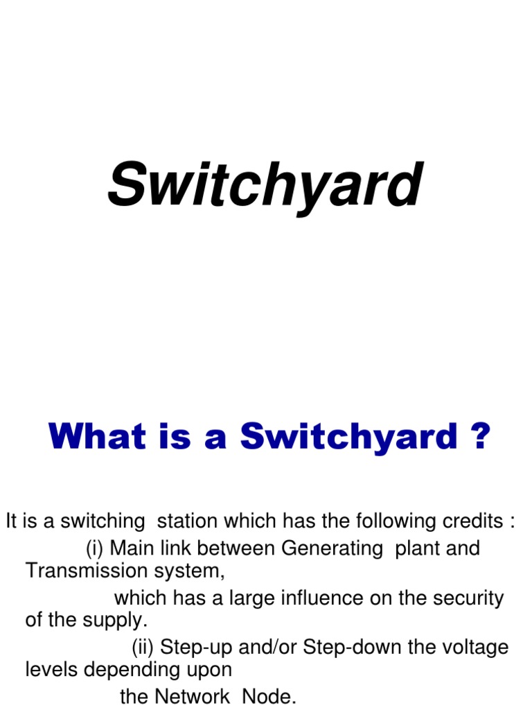 Switchyard | PDF | Electrical Substation | Electromagnetism