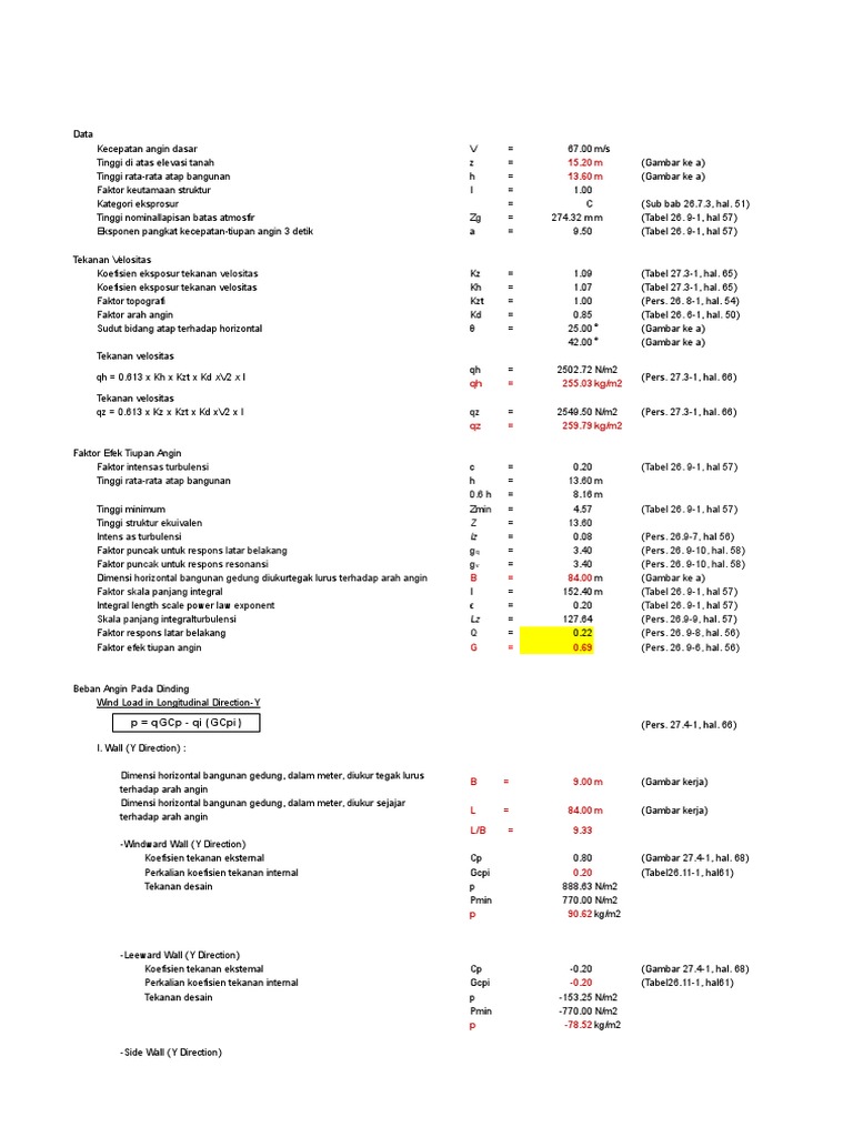Analisis Beban Angin pada Bangunan | PDF | Sains & Matematika