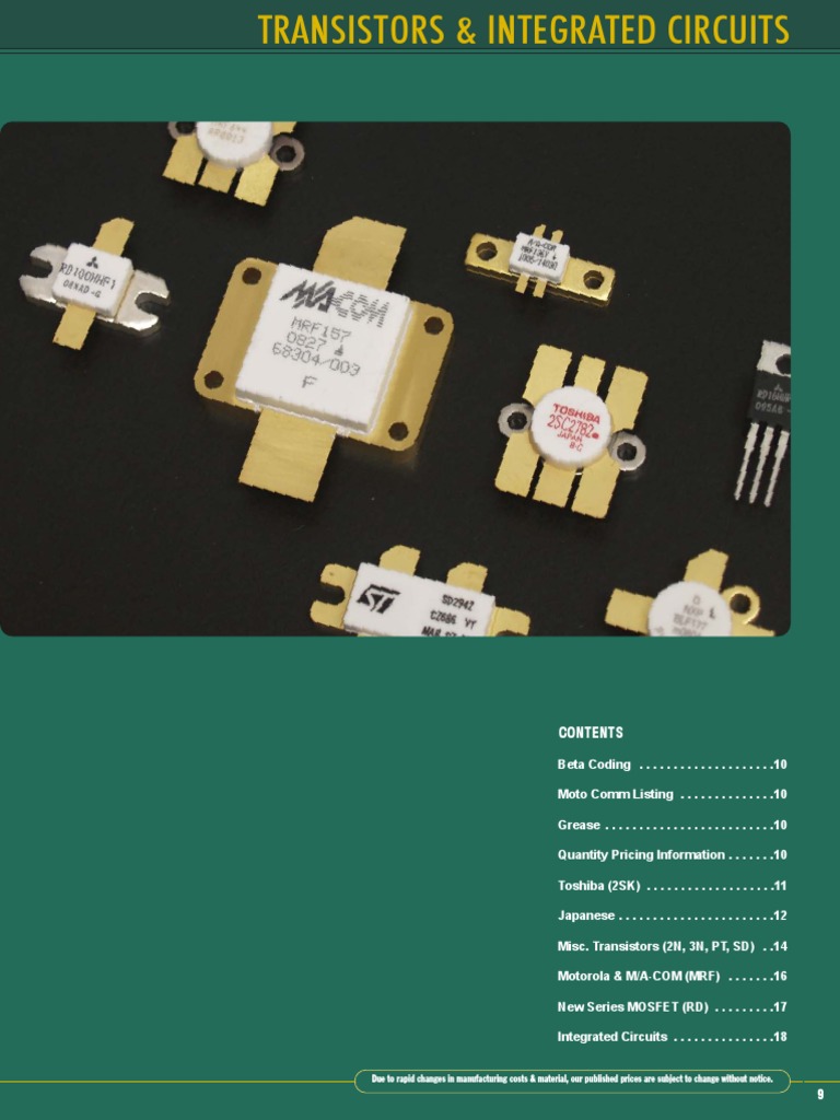 009 Transistors and Integrated Circuits PDF | PDF | Transistor | Radio
