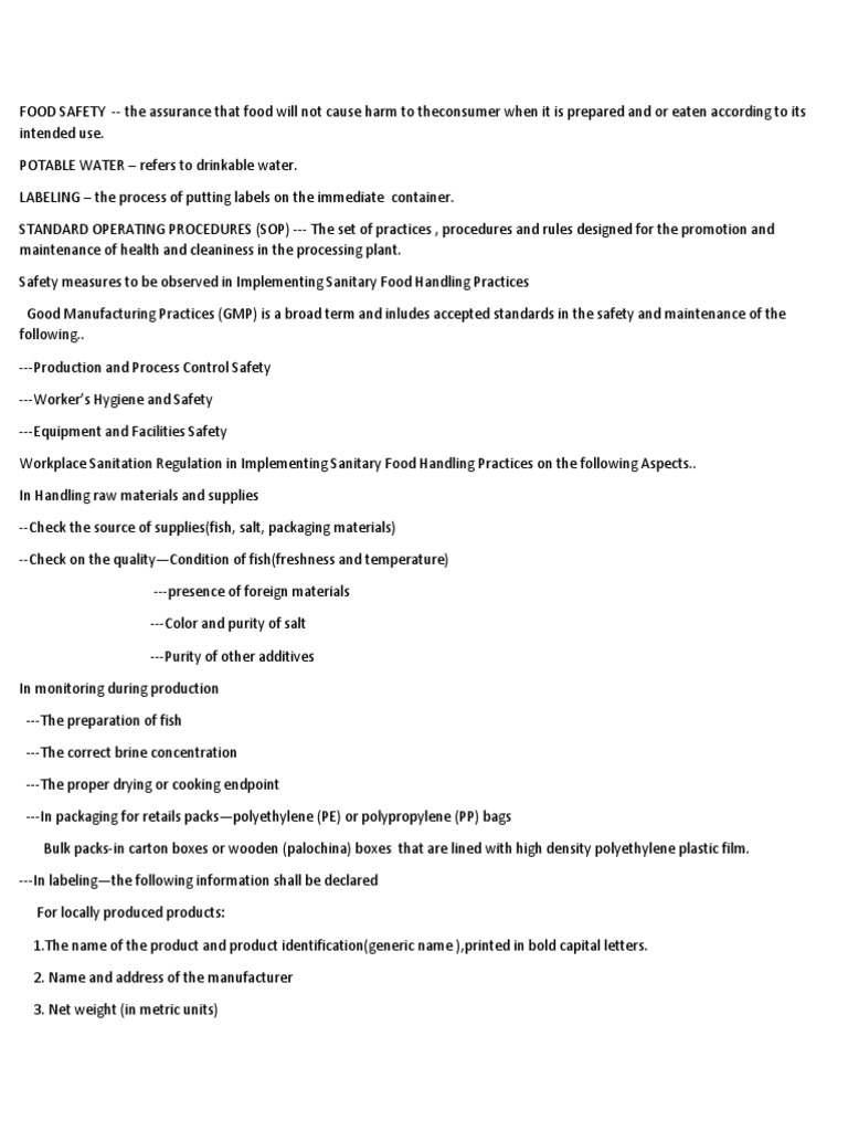 Food Safety | PDF | Packaging And Labeling | Sanitation