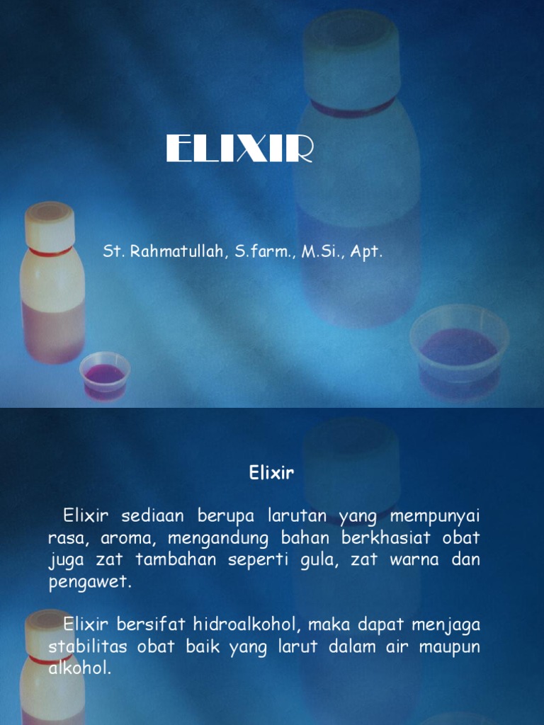 P.1 Sediaan Elixir | PDF