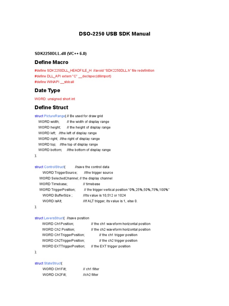 Configuring Hardware Settings and Capturing Data with the DSO-2250 USB SDK Manual | PDF ...