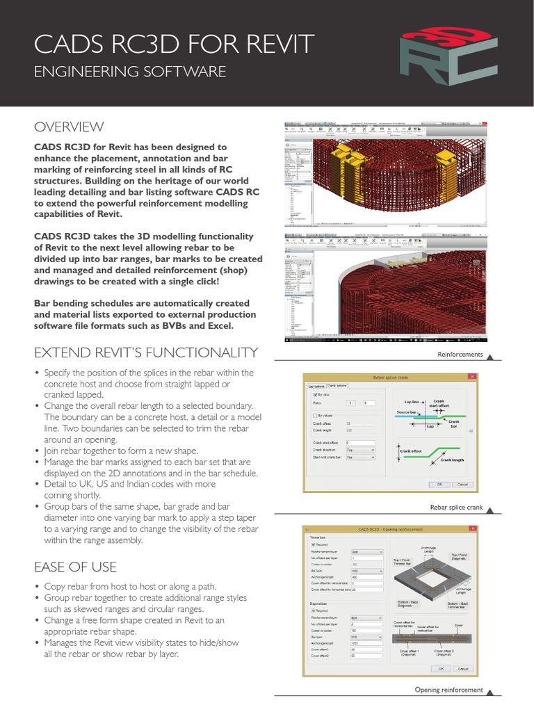 CADS RC3D For Revit | PDF | Autodesk Revit | Computer Aided Design
