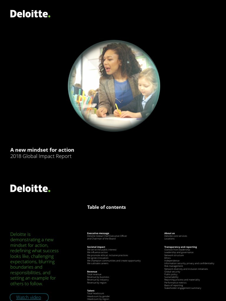 GX Deloitte 2018 Global Impact Report PDF | PDF | Innovation ...