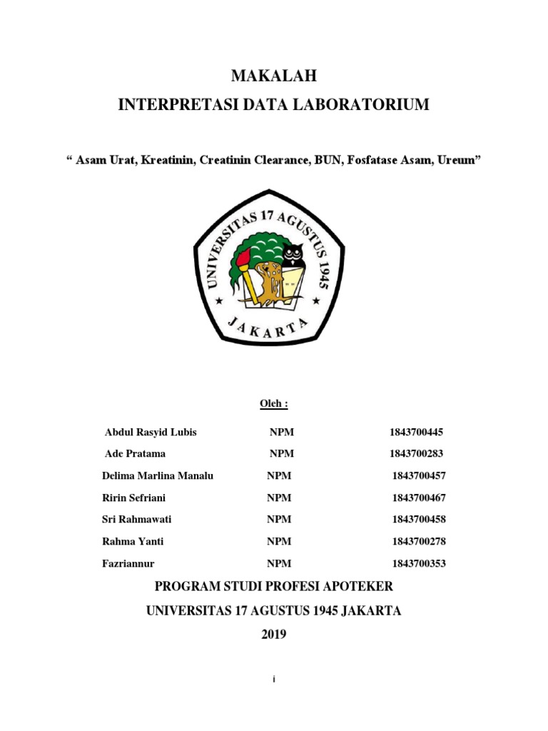 Makalah Kelompok 6 Interpretasi Data Laboratorium | PDF | Sains ...