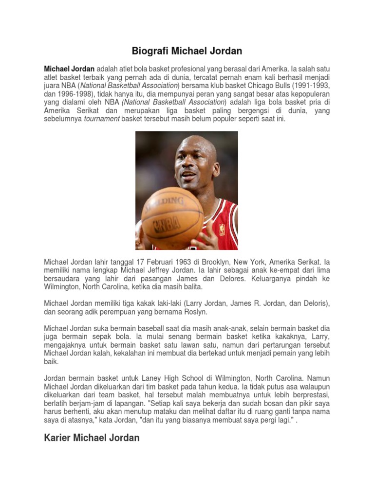 Biografi Michael Jordan | PDF