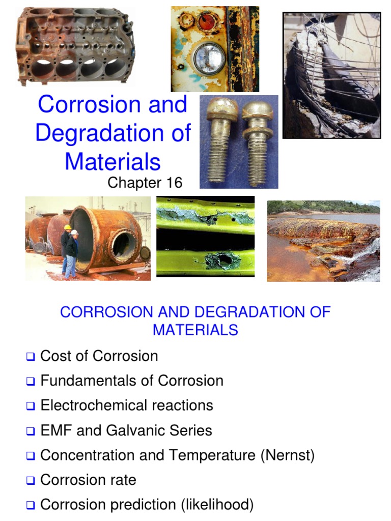 Corrosion (All) | PDF | Corrosion | Electrochemistry