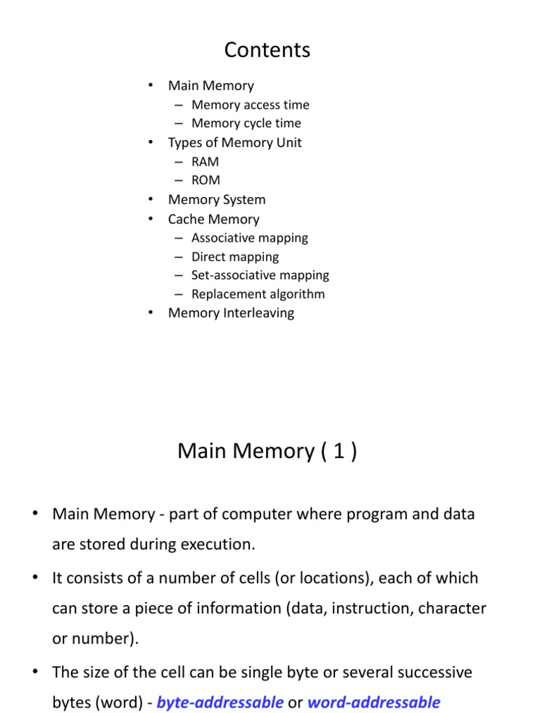 Lec9-10 Memory | PDF | Random Access Memory | Cpu Cache