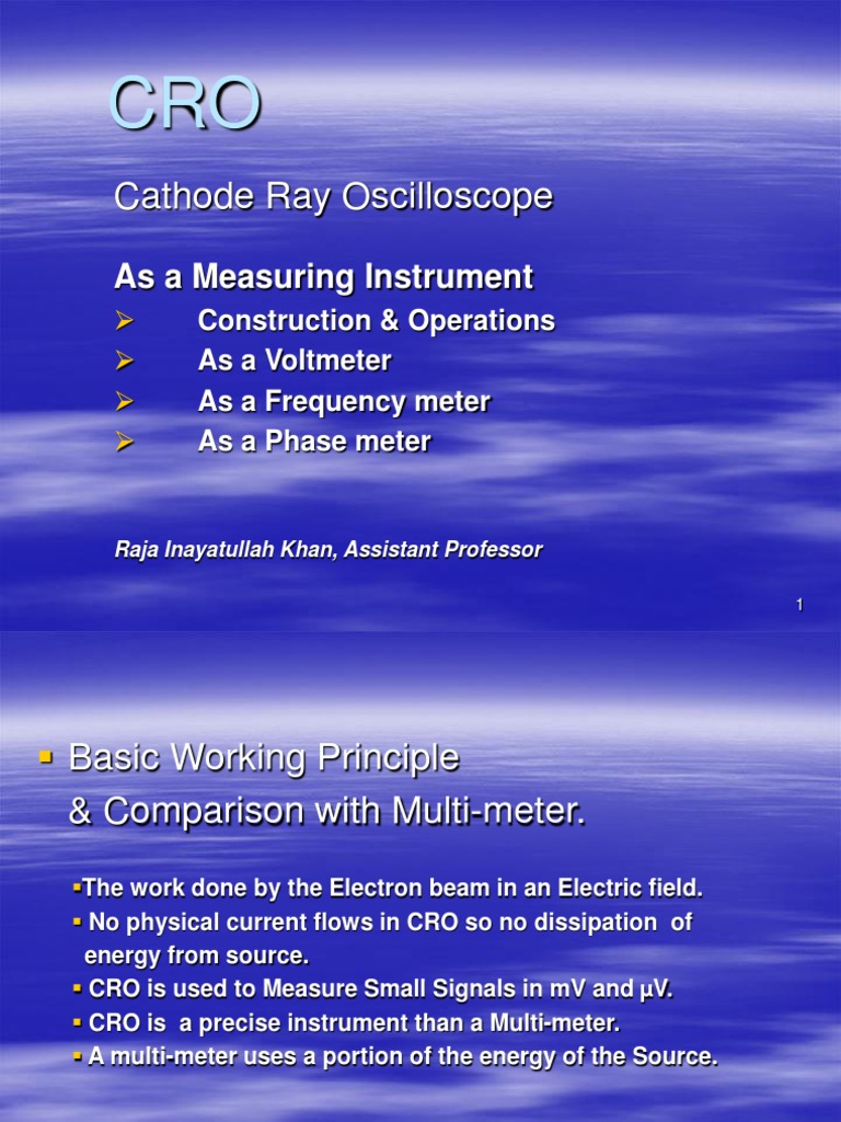 Cathode Ray Oscilloscope Overview | PDF | Vacuum Tube | Amplifier