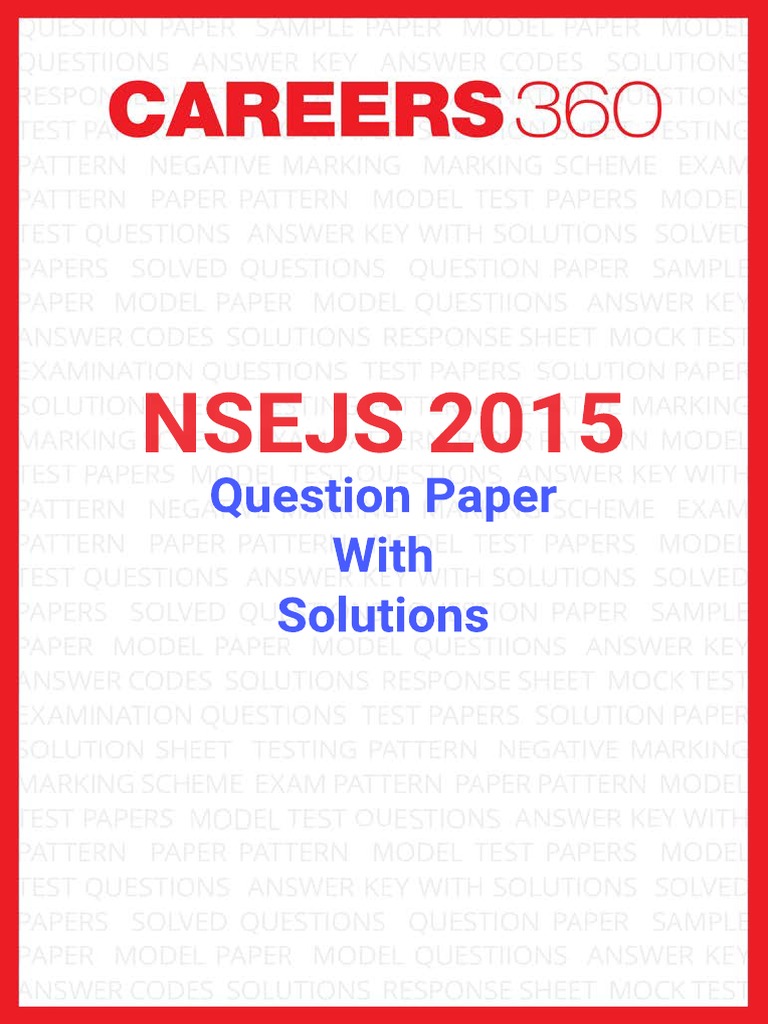 NSEJS 2015 Question Paper With Answer Key PDF | PDF | Voltage ...